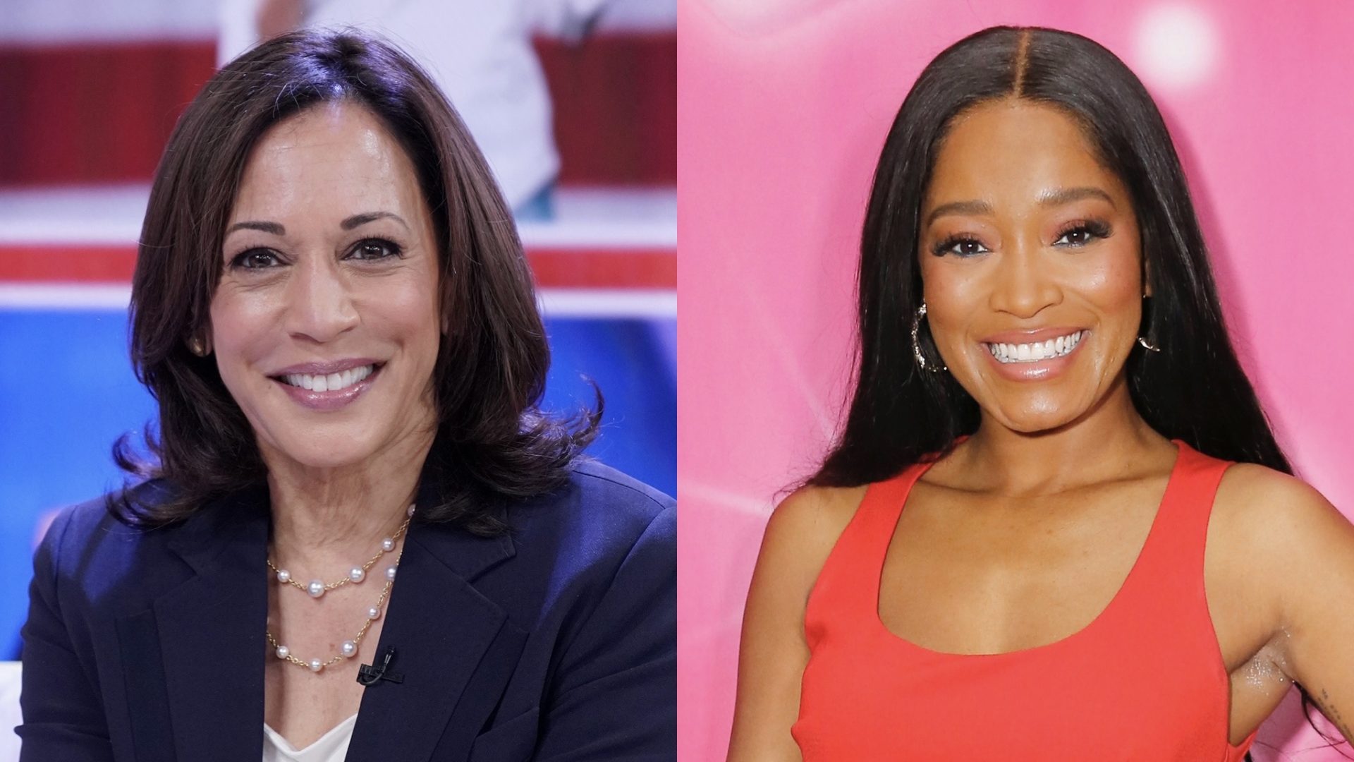 Kamala Harris Shares Silk Press Secrets W/ Keke Palmer